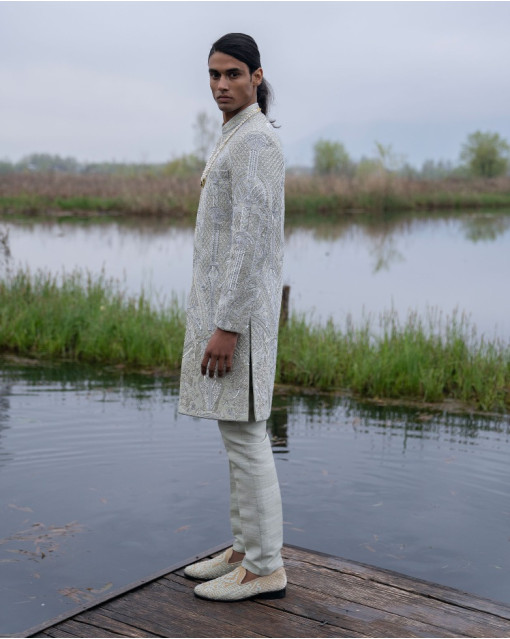 Latest designer sherwani collection- Brody Green Sherwani Set